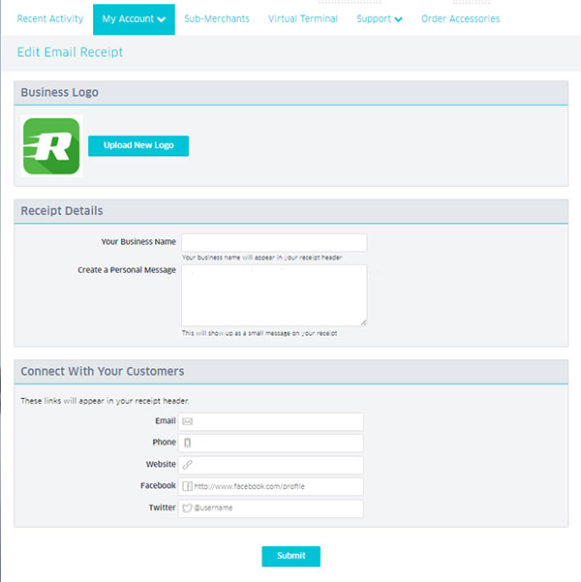 How to Edit the Email Receipt in the Web Portal | Ring Up